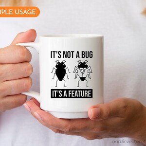 Funny Programming Svg, It's Not A Bug It's Feature Svg, Coding Svg, Png ...