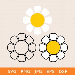 Daisy SVG, Daisy Flower Svg, Retro Daisy Png, Summer Svg, Spring Svg ...