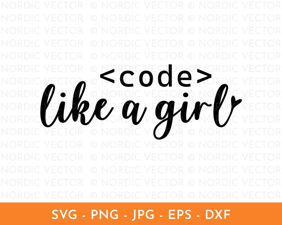Programmer Svg for Girls & Women, Cute Coder Girl Quote Svg, Computer ...