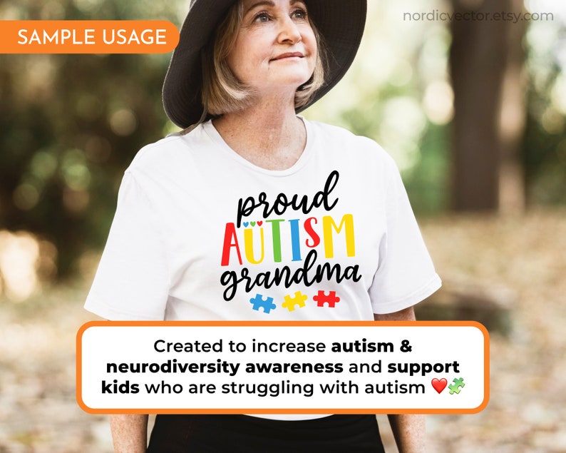 Proud Autism Grandma Svg, Autism Awareness Png, Autism Png, Autistic ...