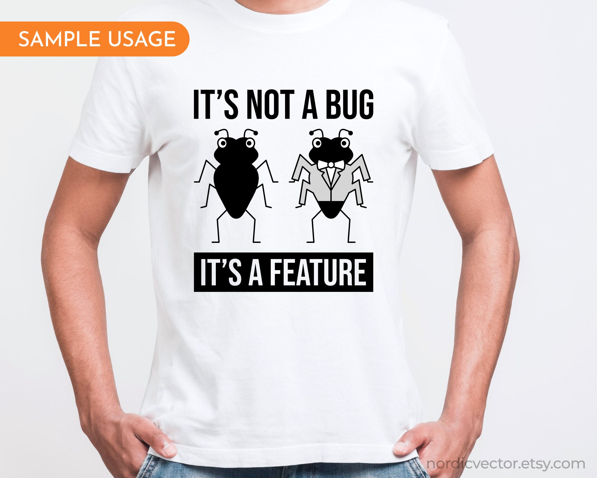 Funny Programming Svg, It's Not A Bug It's Feature Svg, Coding Svg, Png ...