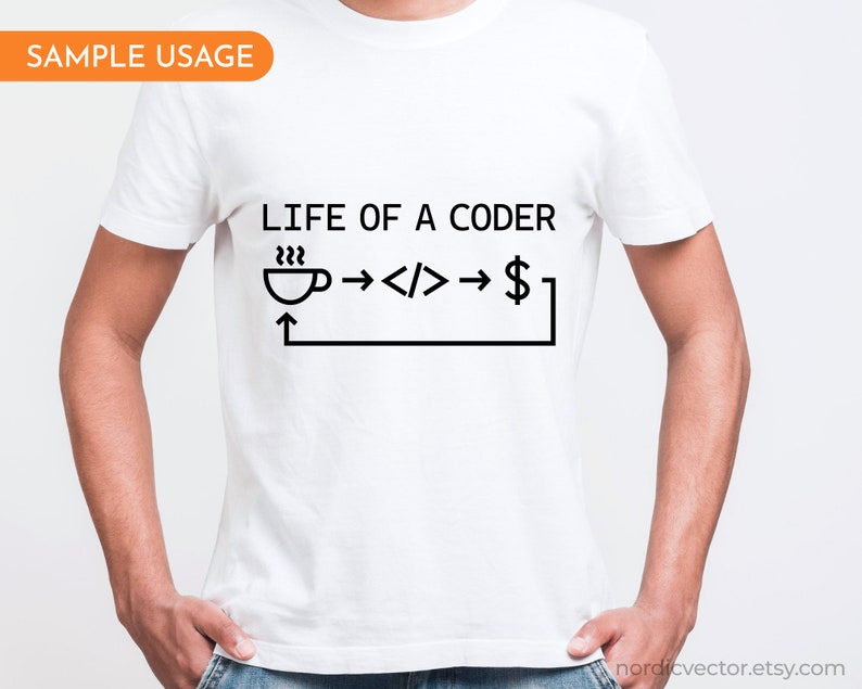 Funny Programmer Svg Life Of A Coder Svg Programming Svg Coder Png Dxf Clipart Cut File For