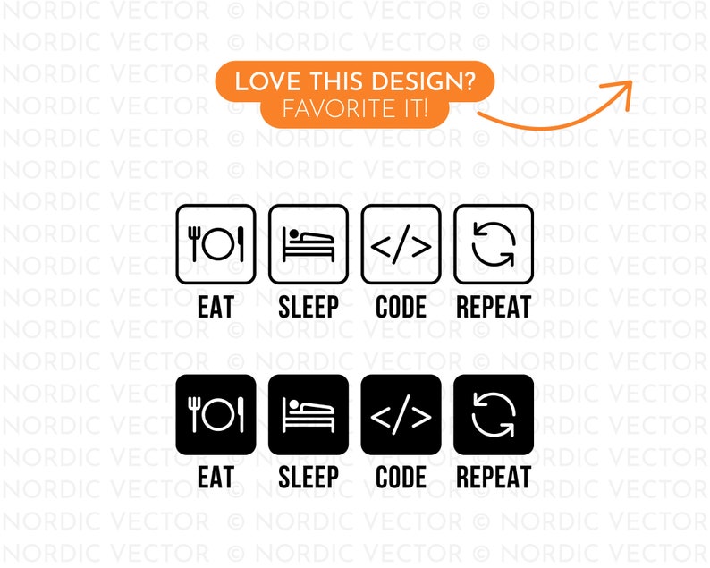 Funny Programmer Svg, Eat Sleep Code Repeat Svg, Programming Svg, Png ...