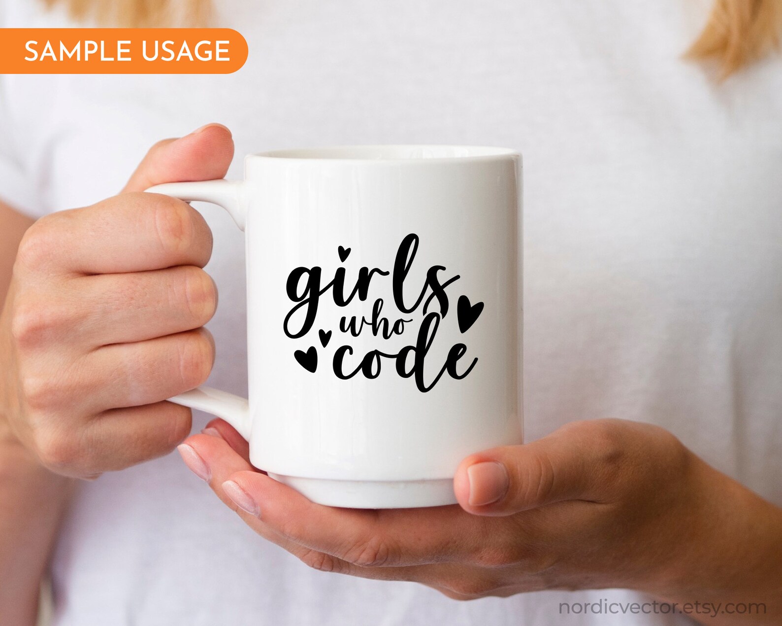 Girls Who Code Svg, Programmer Svg, Cute Coder Girl Quote Svg, Png, Dxf ...