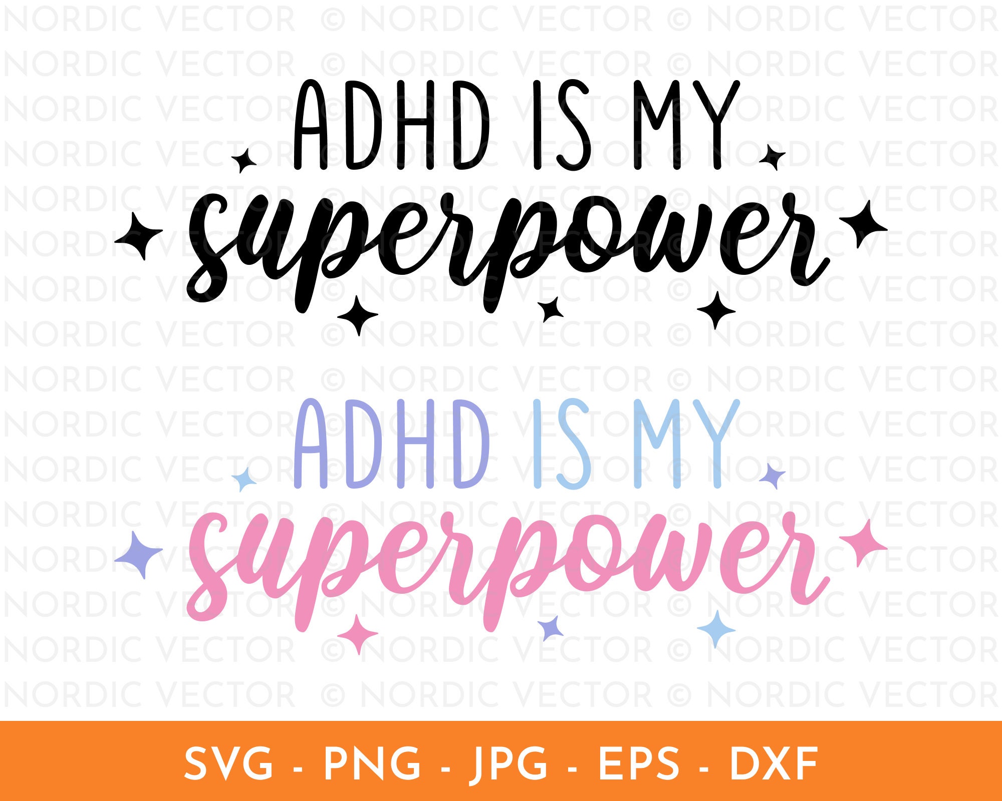 ADHD is My Superpower Svg, ADHD Svg, ADHD Quotes Svg, Neurodiversity ...