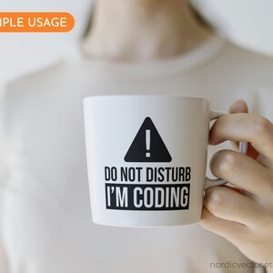 Programmer Quote Svg, Don't Disturb I'm Coding Warning Sign, Programming Svg, Coder Svg, Png ...