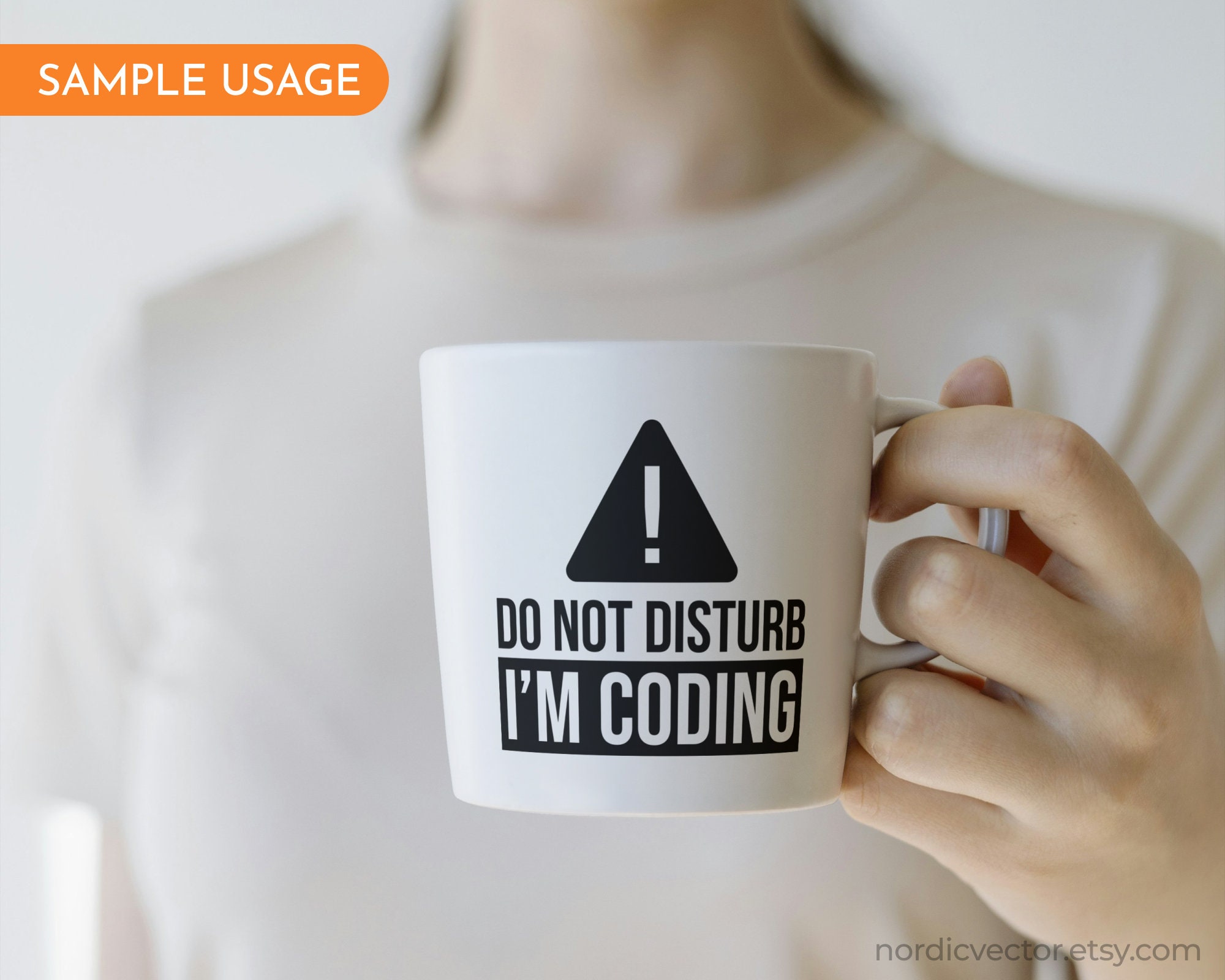Programmer Quote Svg, Don't Disturb I'm Coding Warning Sign ...