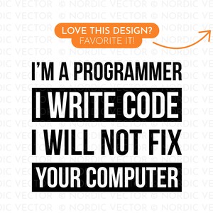 Funny Programmer Quote Svg, Coder Svg, Programming Svg, Computer Nerd Svg, Png, Dxf Clipart, Cut ...