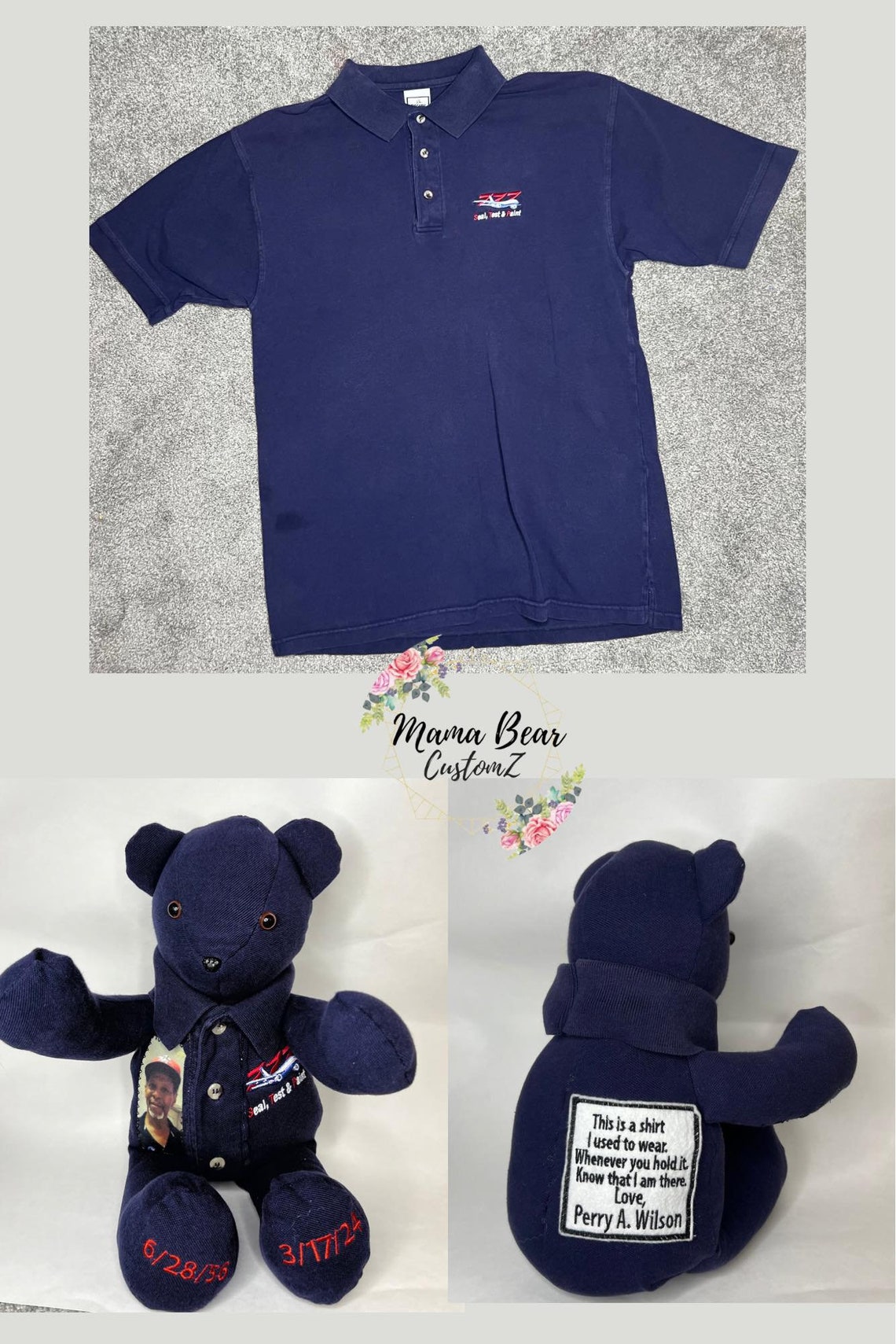 Memory Bears From Clothing Forever Gifts Personalized Gifts - Etsy