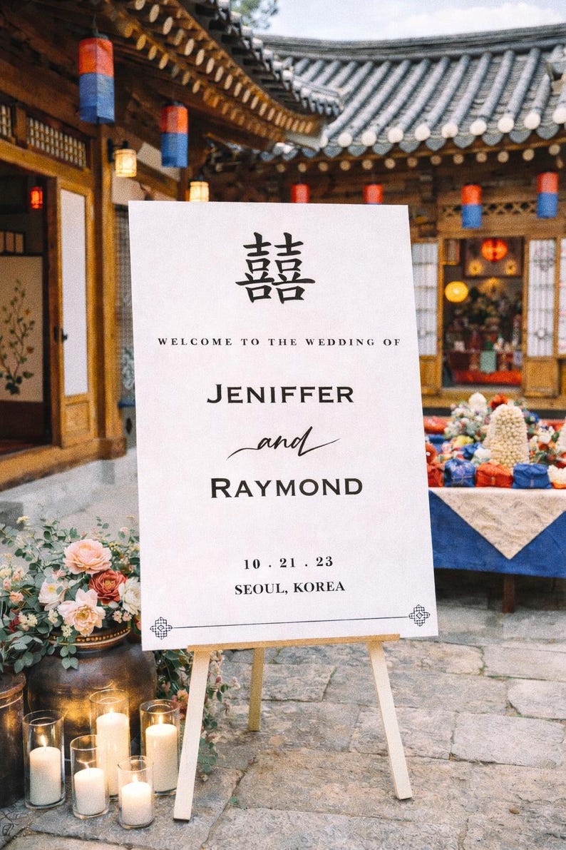 Custom Asian Wedding Welcome Sign - Etsy
