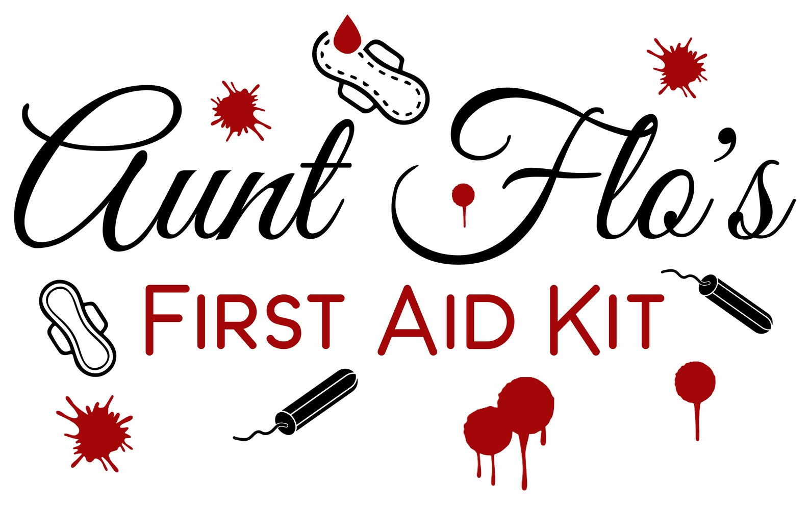 Aunt Flo's First Aid Kit Funny Cosmetic Bag Svg, Toiletry Bag Svg ...