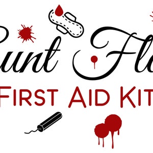 Aunt Flo's First Aid Kit Funny Cosmetic Bag Svg, Toiletry Bag Svg ...