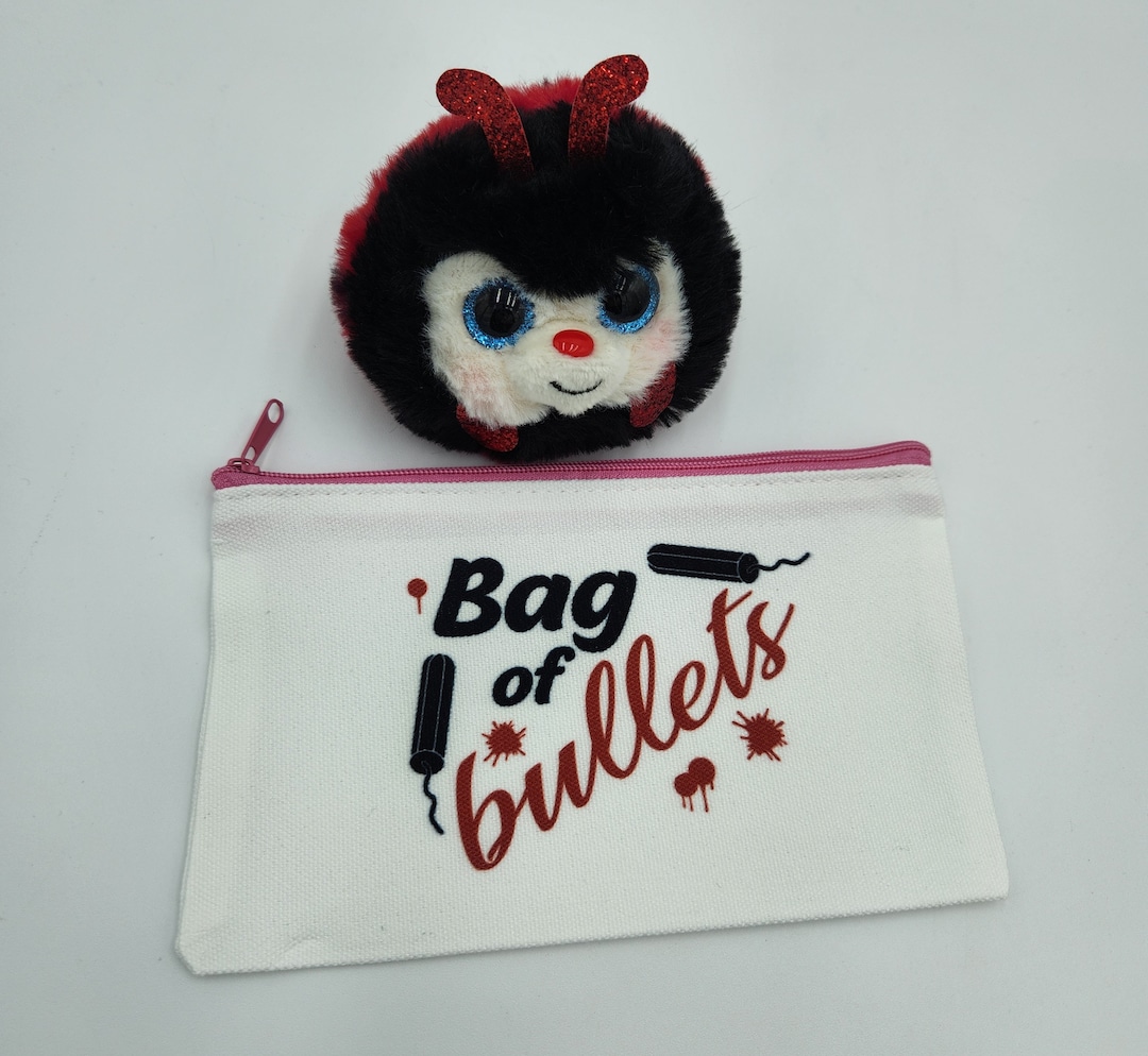 Bag of Bullets Funny Cosmetic Bag Svg, Toiletry Bag Svg, Period Bag ...