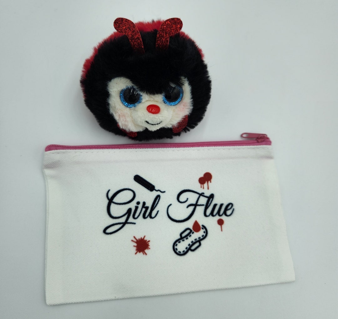 Girl Flue Funny Cosmetic Bag Svg, Toiletry Bag Svg, Period Bag Sayings ...