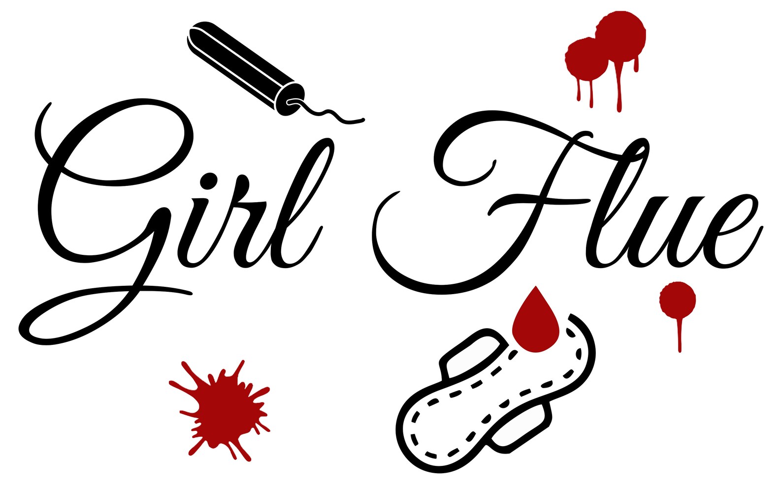 Girl Flue Funny Cosmetic Bag Svg, Toiletry Bag Svg, Period Bag Sayings ...