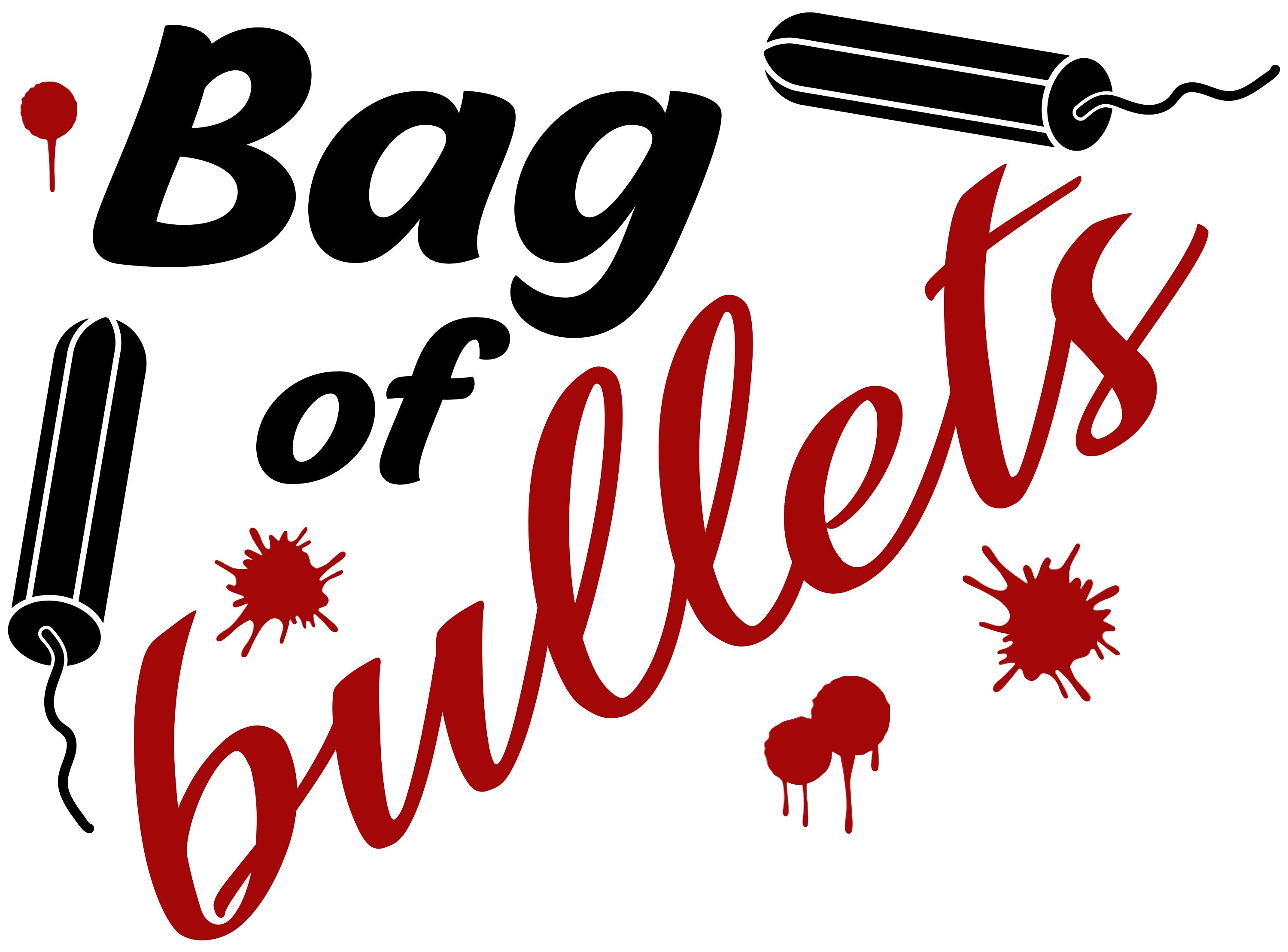 Bag of Bullets Funny Cosmetic Bag Svg, Toiletry Bag Svg, Period Bag ...