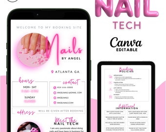 DIY Acuity Site Editable Nail Tech Booking, Minimalist Booking Site for ...