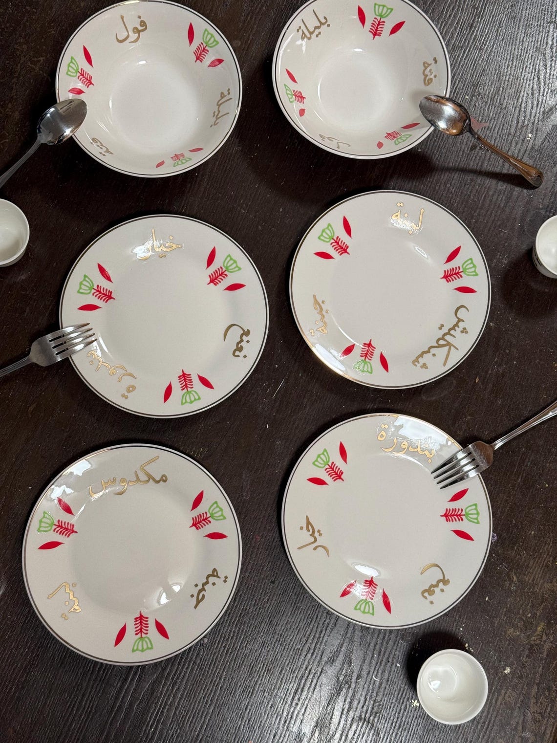 Handmade Lebanese Folk-art Ceramic Plate | Decorative Only | Gold Rim ...