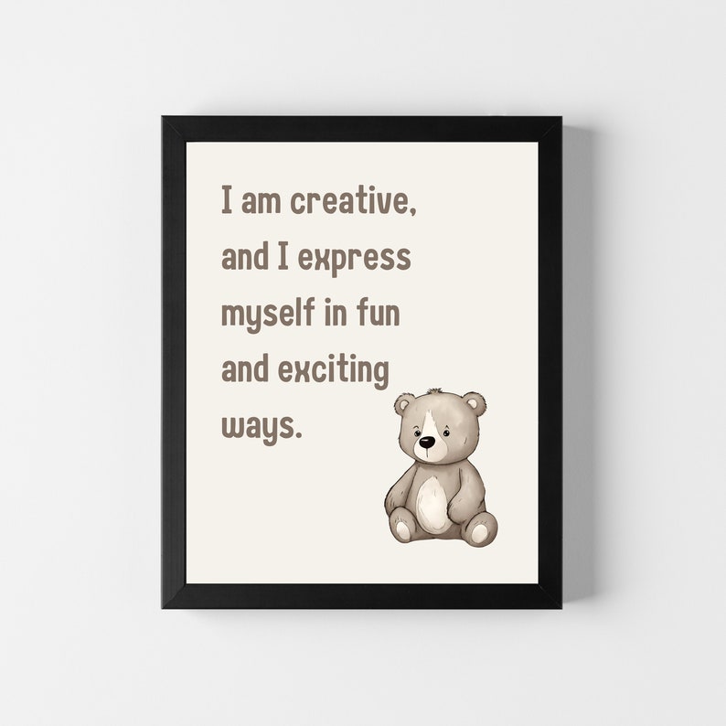 Kids Affirmation Wall Art, Positive Quotes for Kids, Inspirational ...