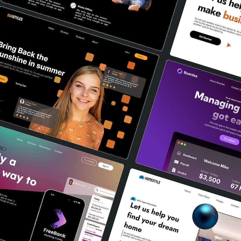 Hero Page UI Kit for Figma - Etsy