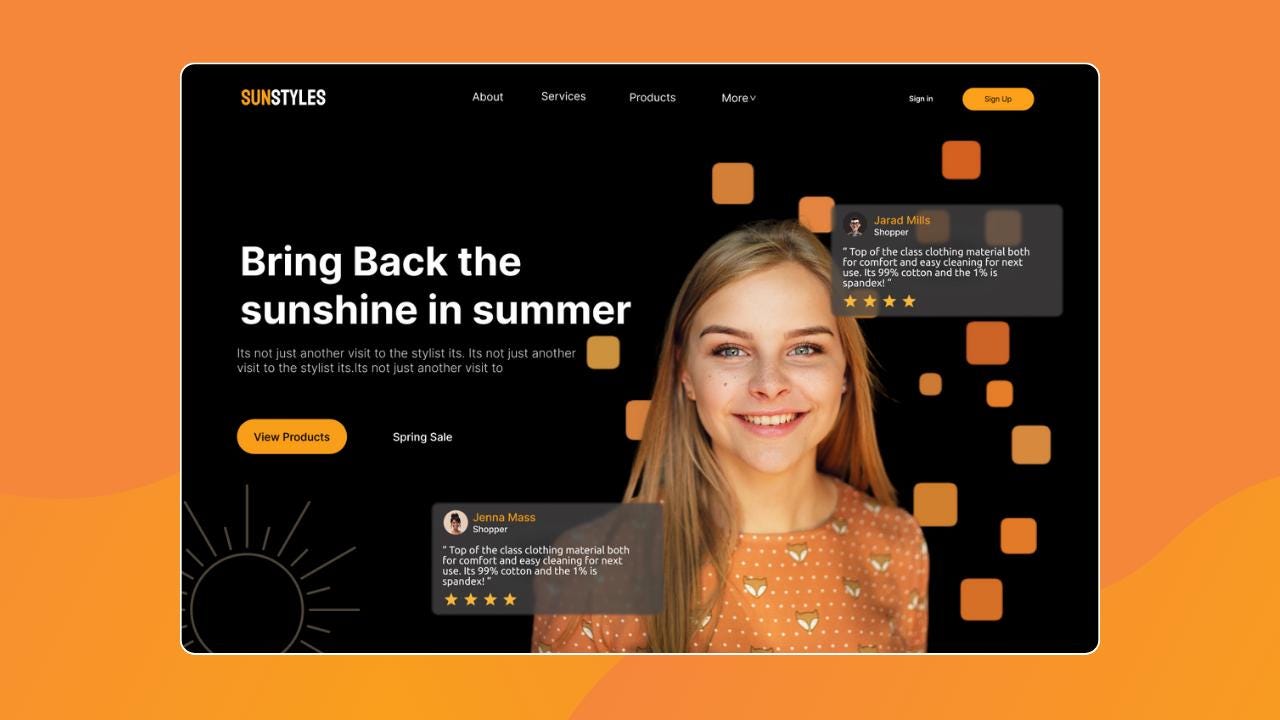 Hero Page UI Kit for Figma - Etsy