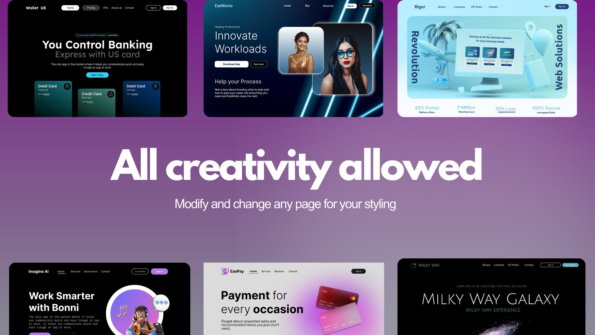 Hero Page UI Kit for Figma - Etsy