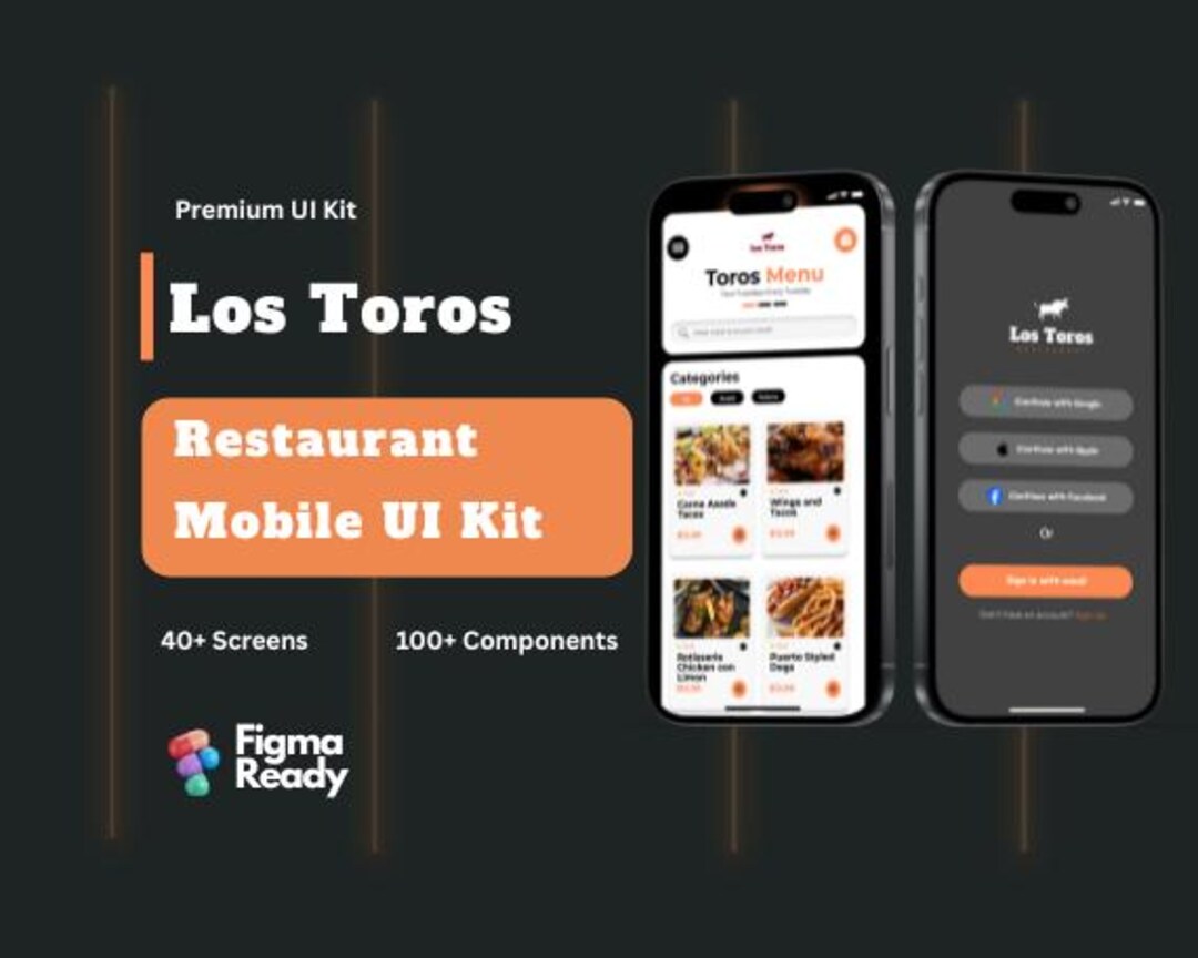 Restaurant UI Kit and Website Template - Etsy