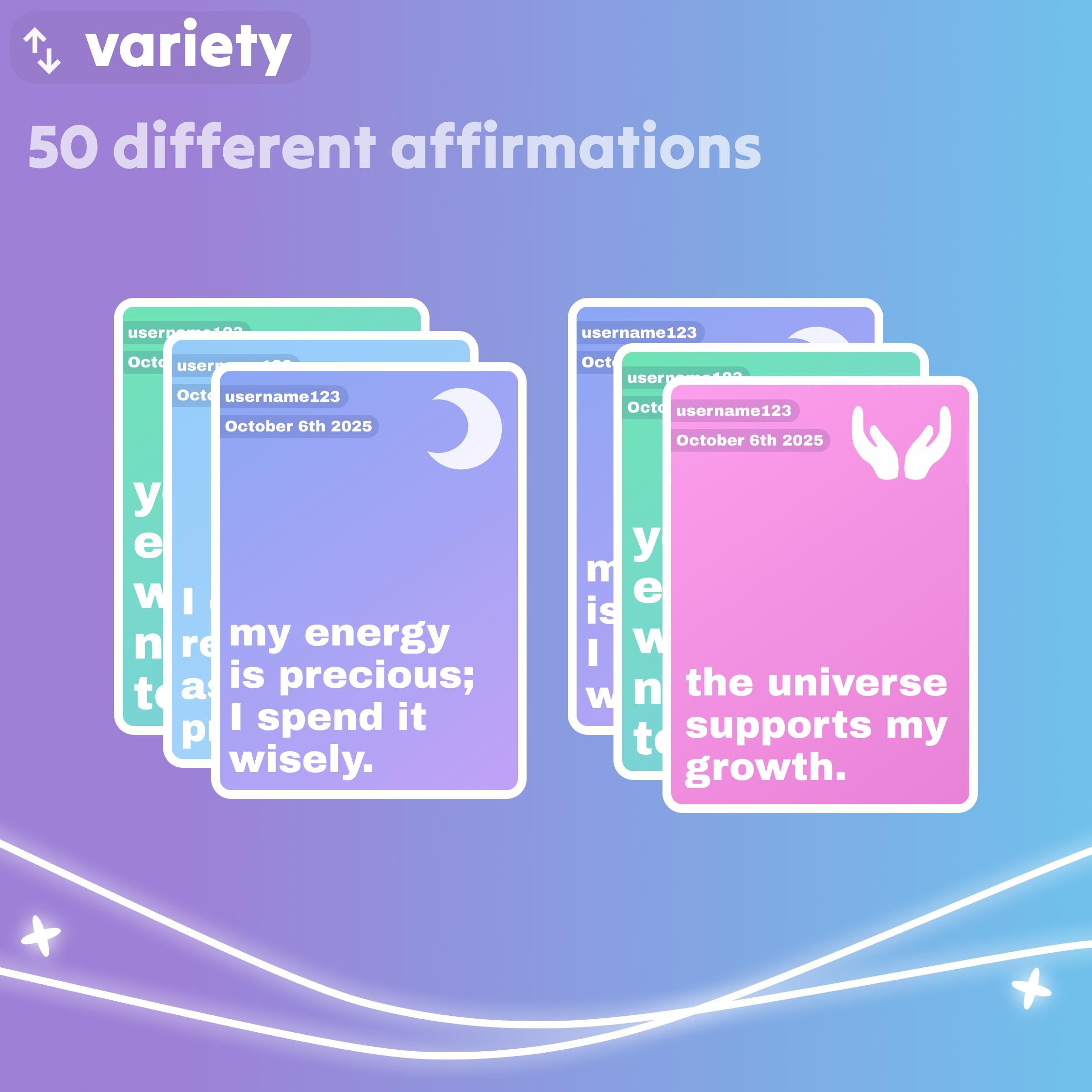 Daily Affirmation Cards Twitch Widget: Animated Streamer Asset - Etsy