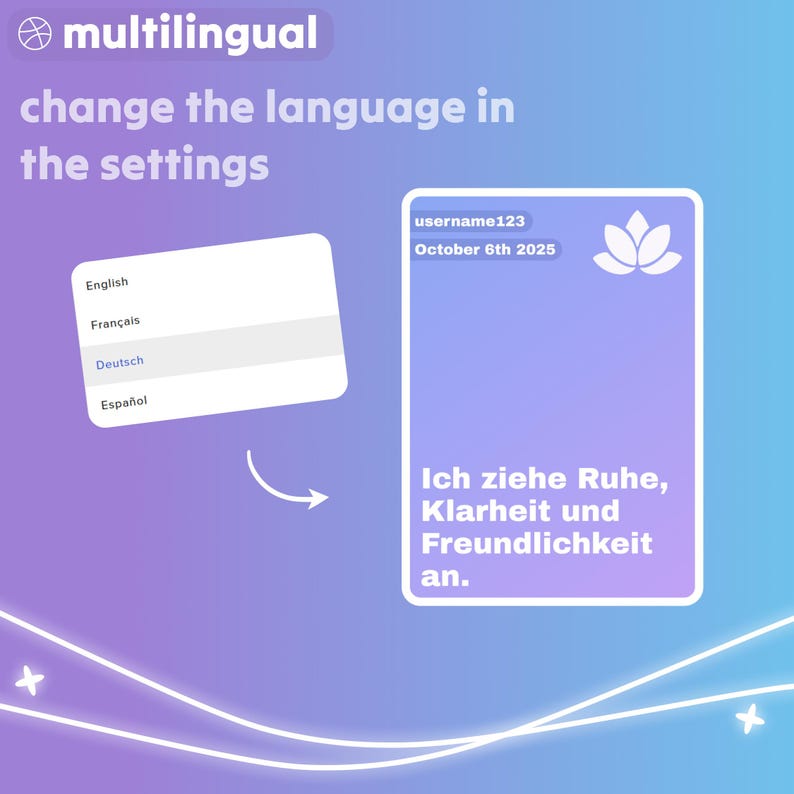 Daily Affirmation Cards Twitch Widget: Animated Streamer Asset - Etsy