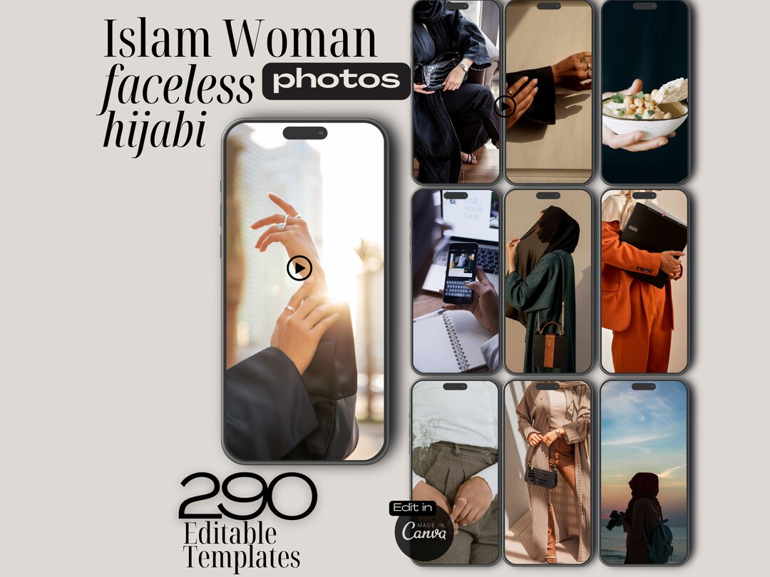 Faceless images Muslim woman for Instagram social media Content on ...