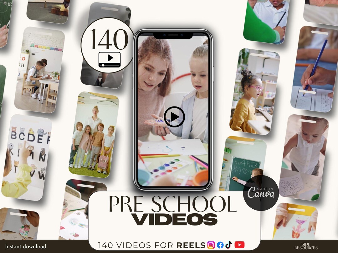 140 Preschool Videos- Education Instagram Reels- Education Social Media ...