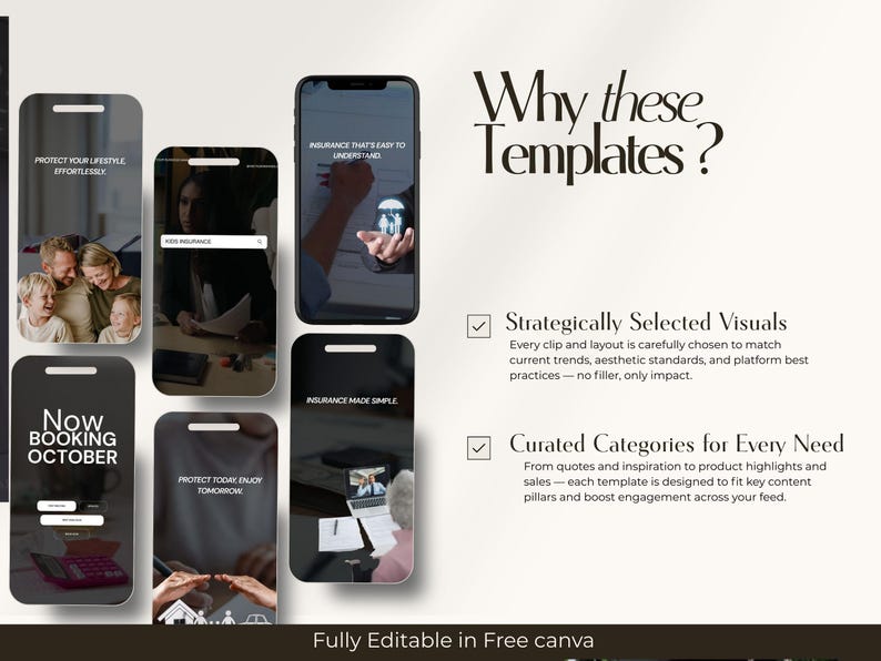 135+ Insurance Agent Faceless Reels Canva Templates 2026 - Life Health ...