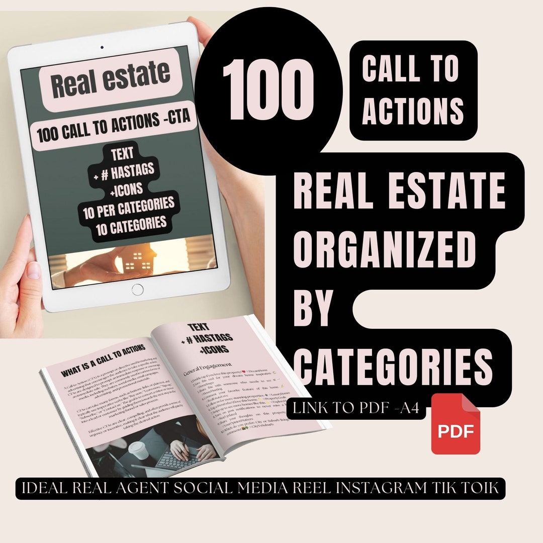 100 Calls to Action Real Estate, Social Media, Instagram Reels, Tiktok ...
