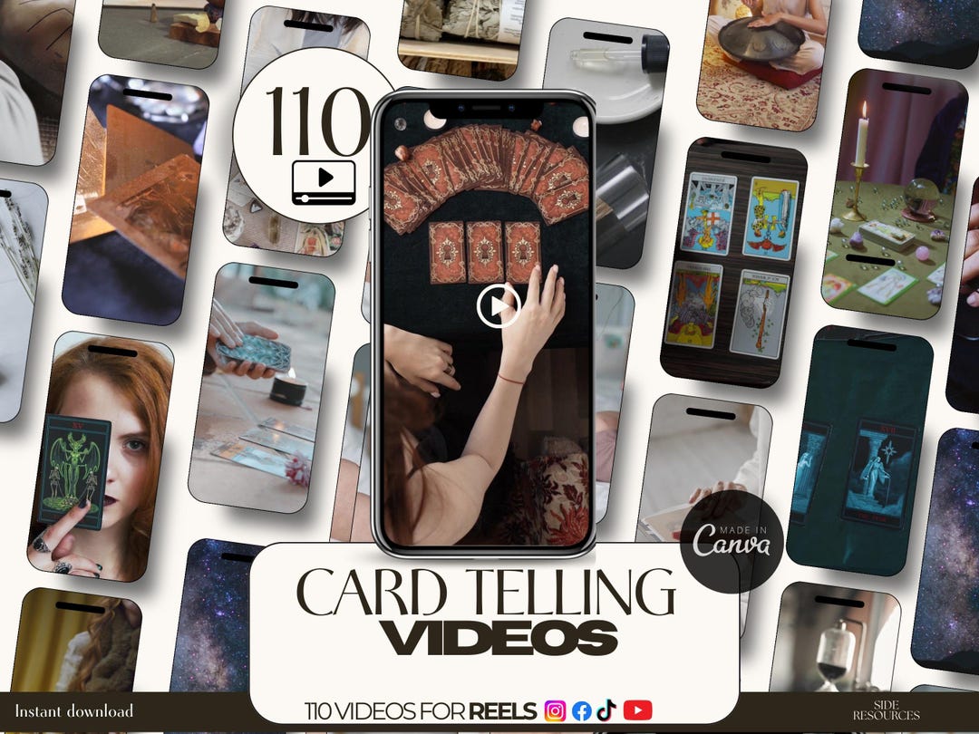 110 Card Telling Videos- Tarot Reader Instagram Templates - Esoteric ...