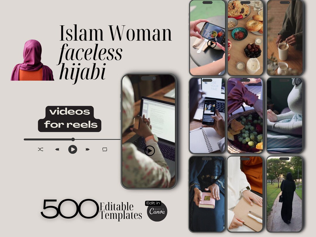 Faceless Woman Videos for Reels Muslim Social Media Faceless Reels ...