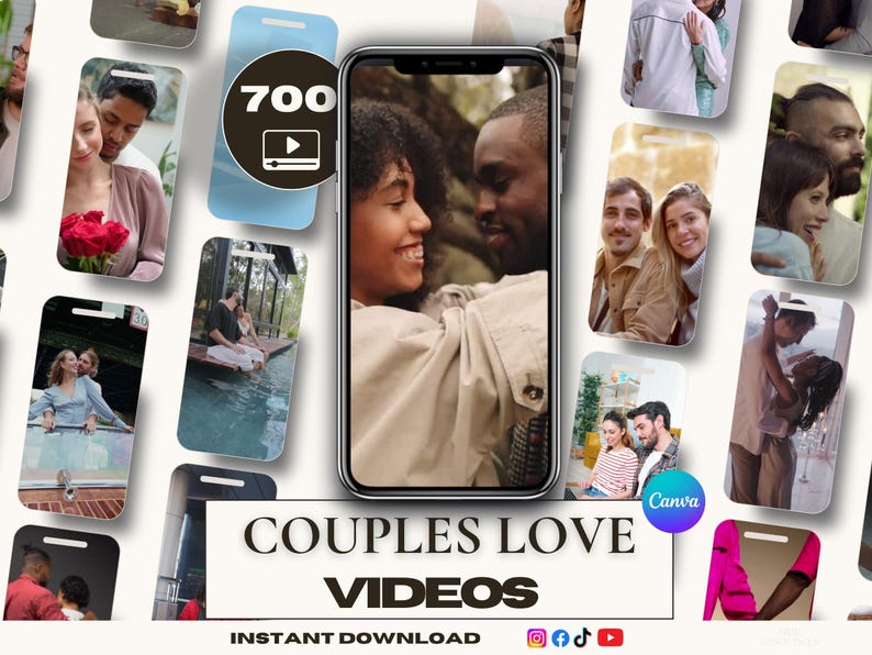 700+ Couples Reels Canva Templates 2026 - Faceless Love Relationship ...