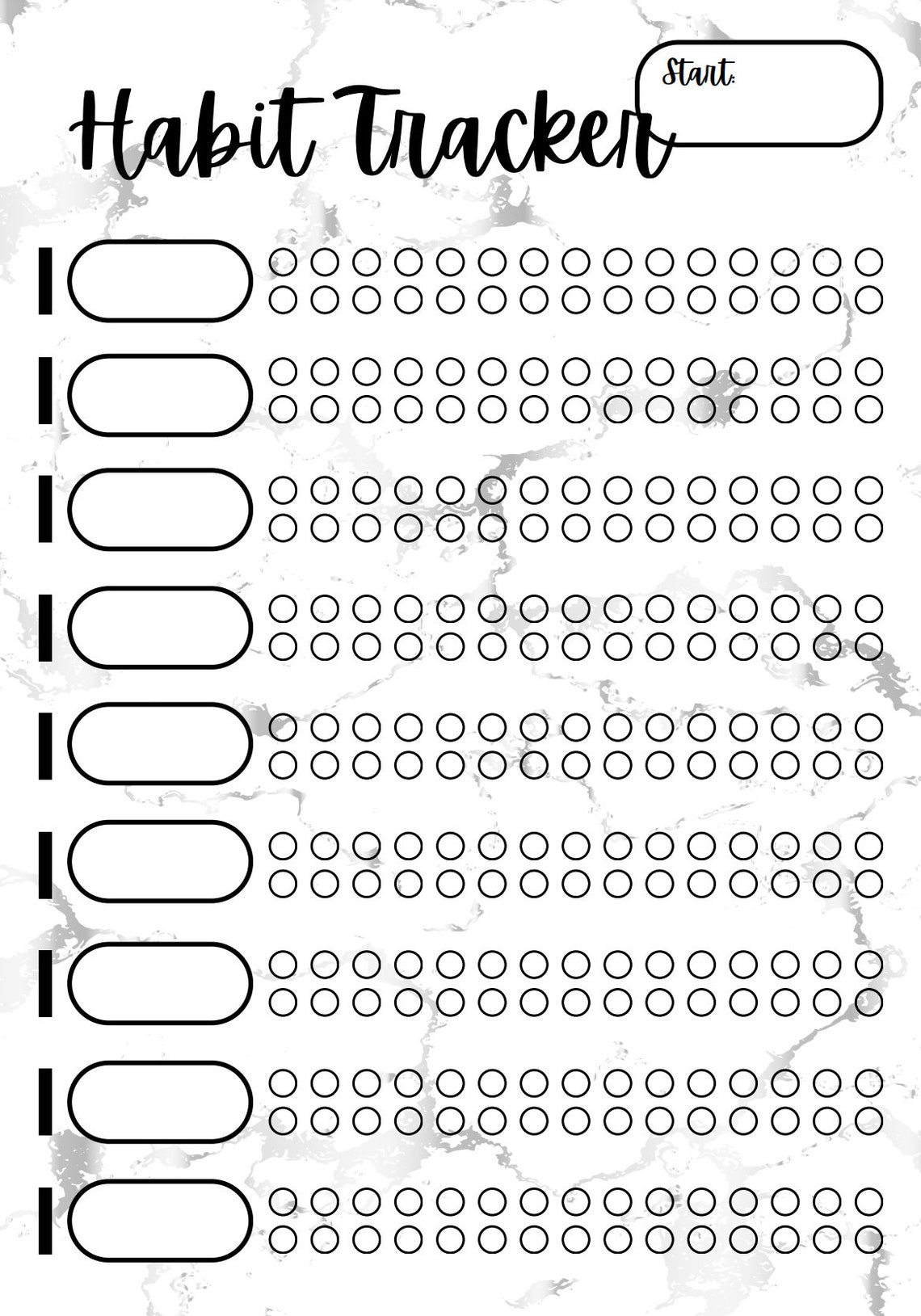 Habit Tracker, Goal Tracker, Printable, Editable, Weekly Tracker ...