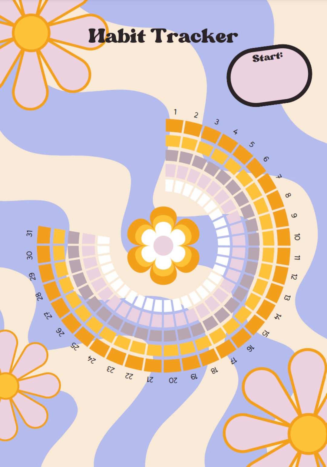 Goal Tracker, Habit Tracker, Printable, Editable, Set Goals, Set Habits ...