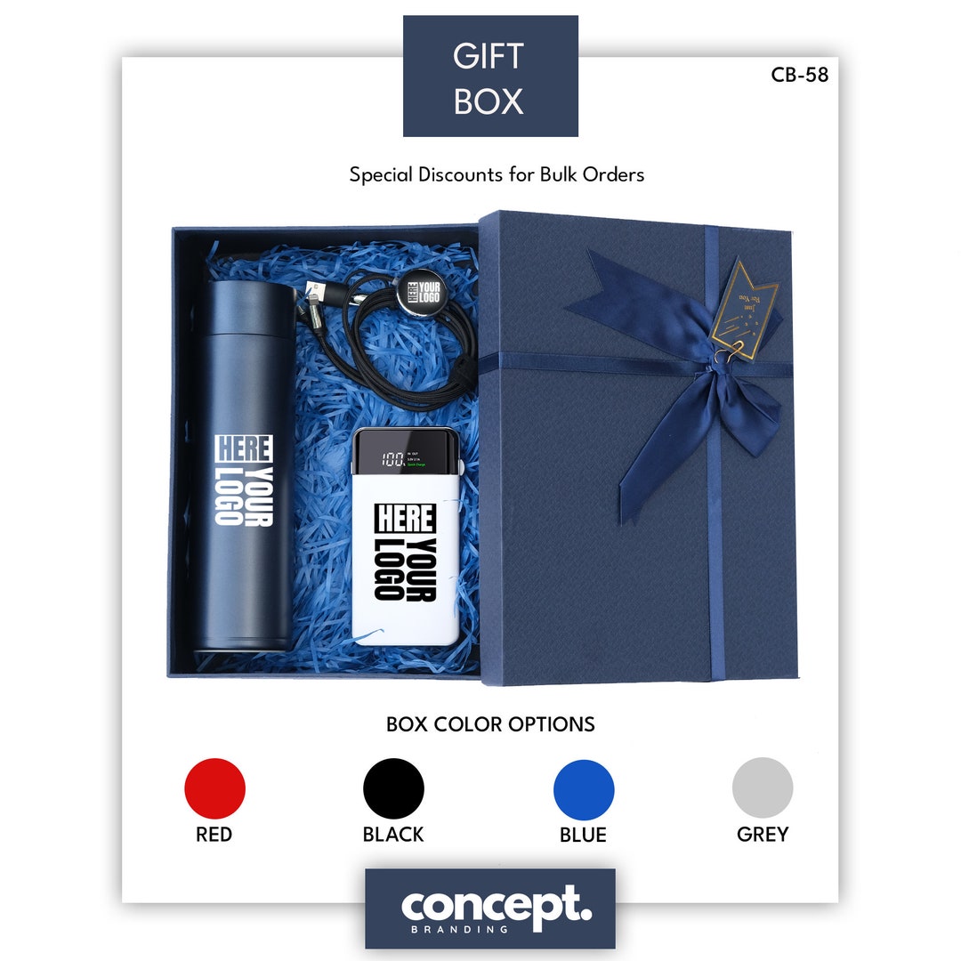 Corporate Logo Unique Gift Box, Company Client Holiday Gift Box ...