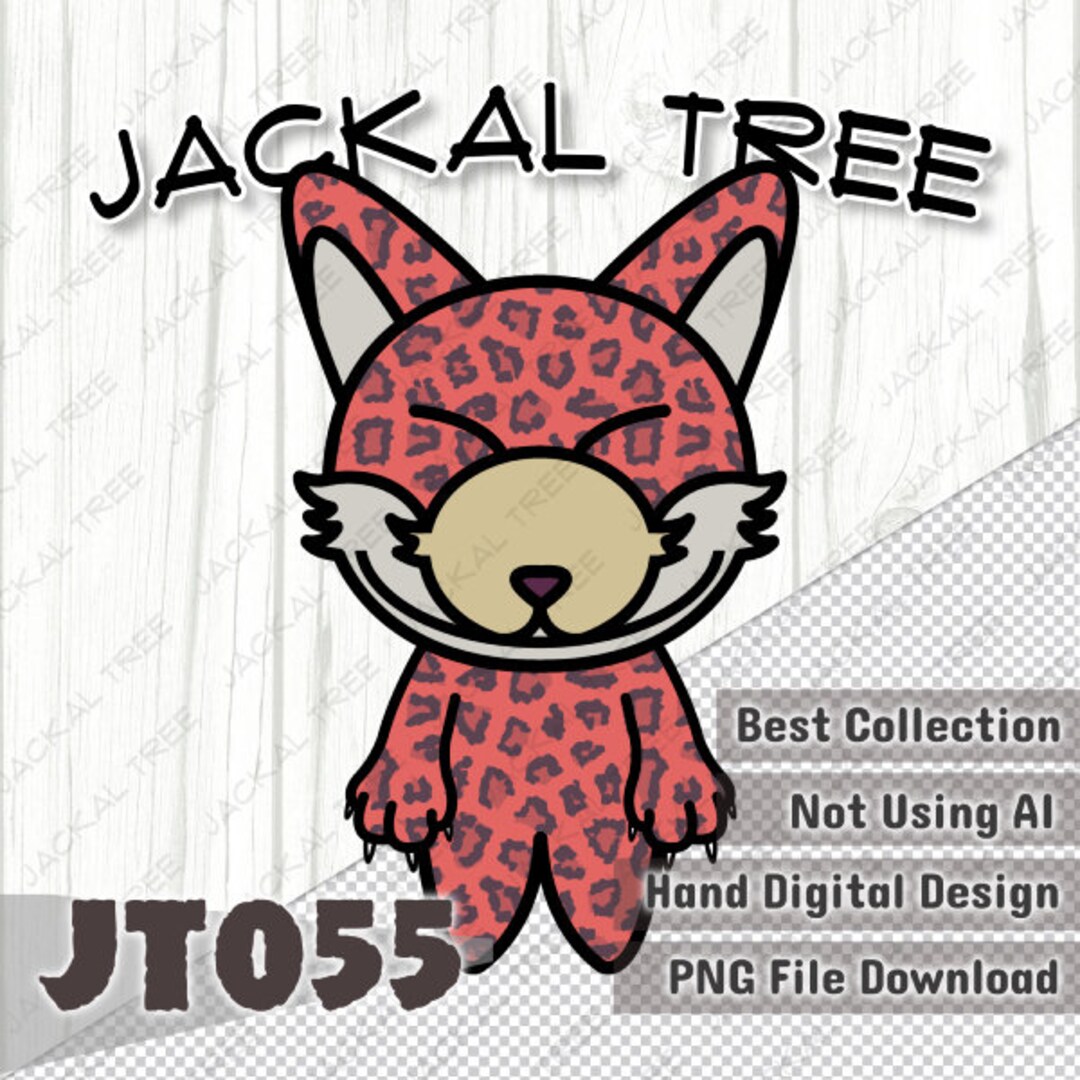 Jackal PNG, Leopard Print, Red, Collection, Digital Product, Animal, T ...