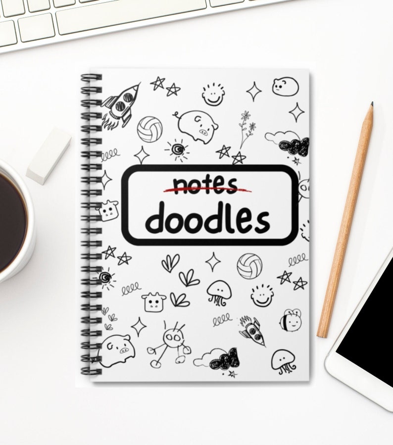 Doodles Not Notes Funny Journal for Art Lover Cartoonist Artist Friend ...