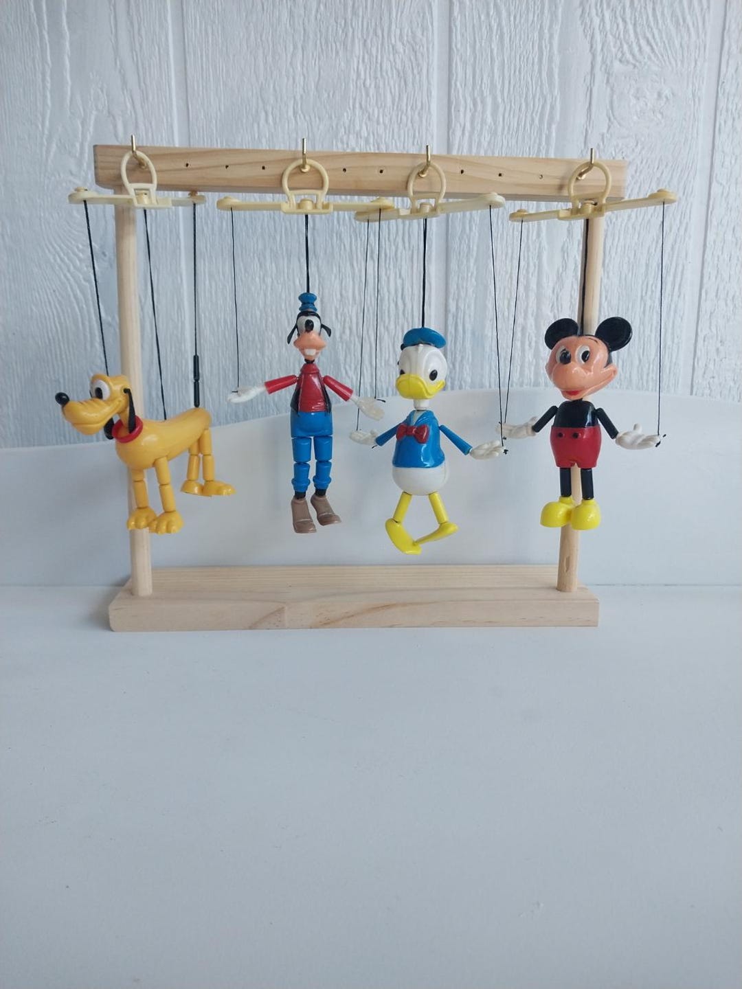 Walt Disney Marionette String Puppets - Set of Four, Mickey, Pluto ...