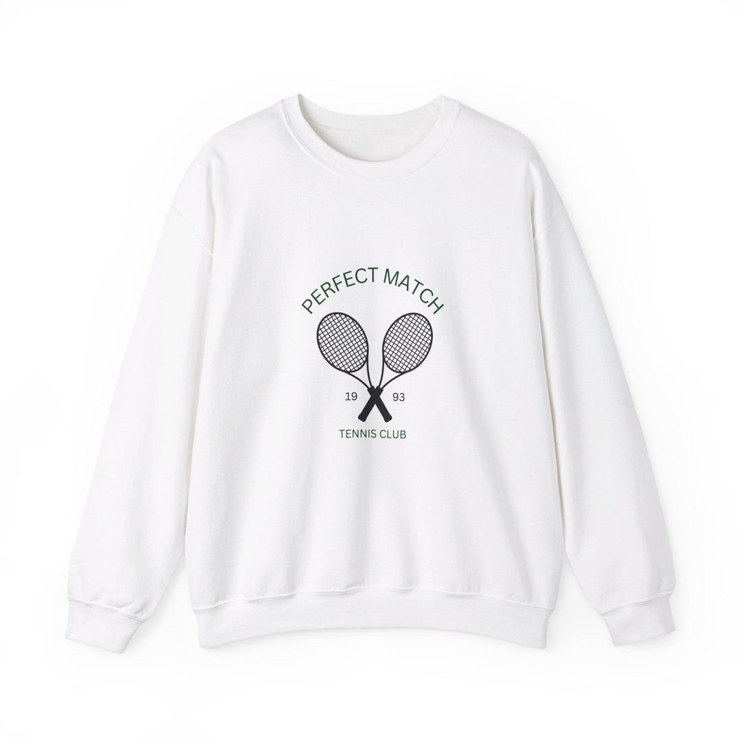 White Tennis Club Hoodie With Vintage Racket Design Unisex Sporty ...