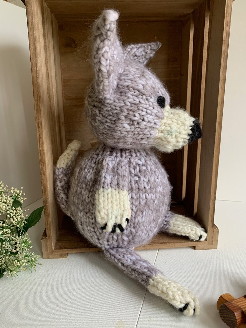 Knitted Wolf Stuffed Animal - Etsy