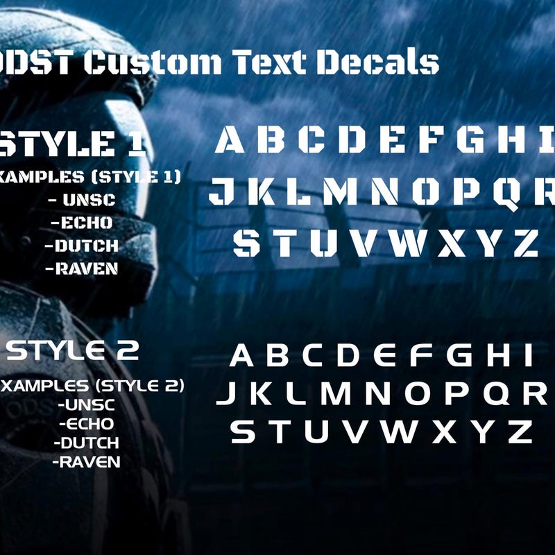 Unsc Odst Decals - Etsy