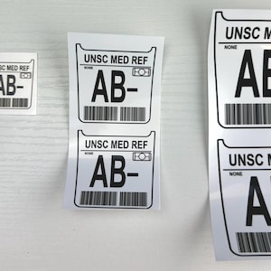 Halo ODST / UNSC Blood Type Sticker Decals - Etsy