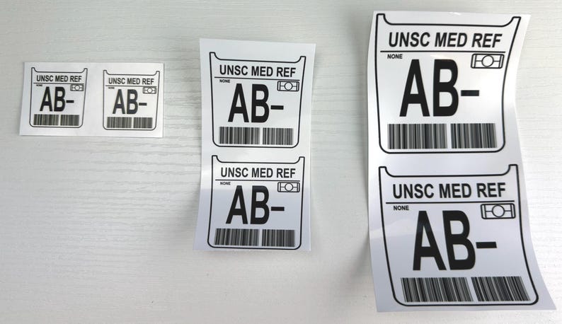 Halo ODST / UNSC Blood Type Sticker Decals - Etsy