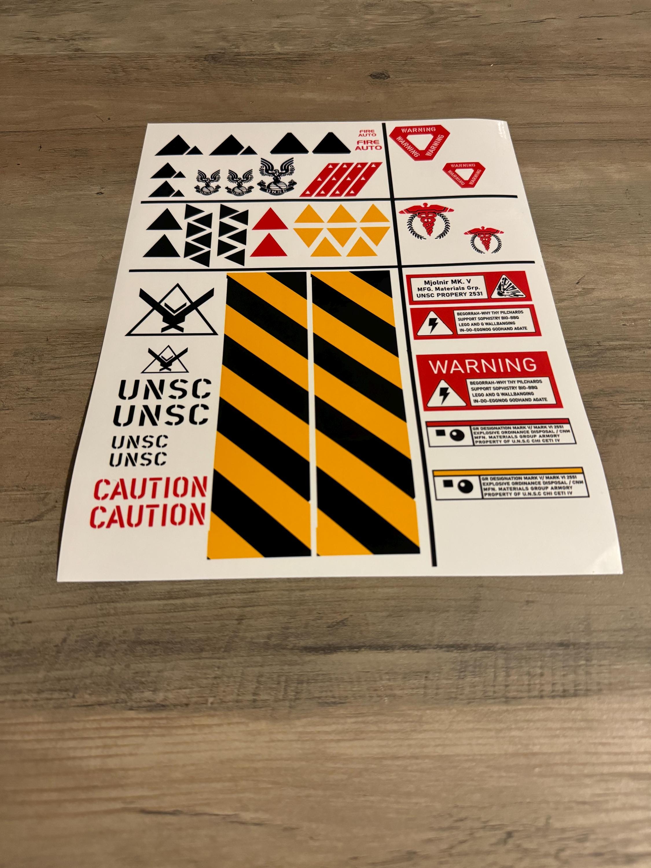 Halo Armor & Props Detail Sticker Sheets - Etsy