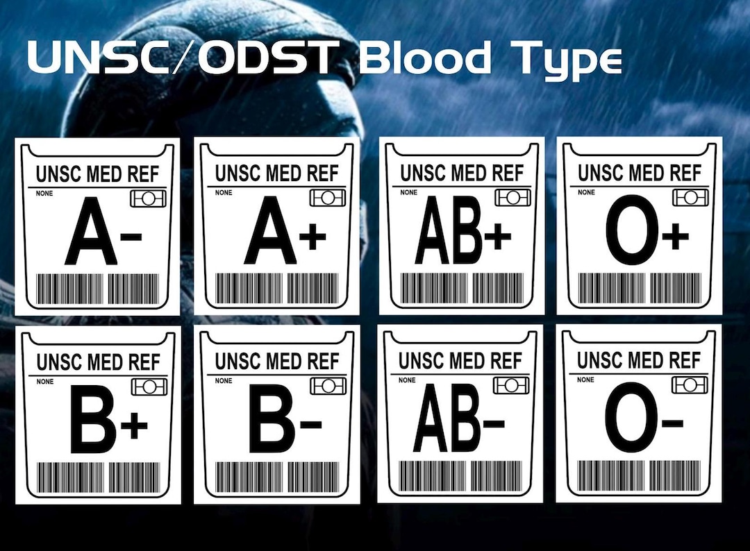 Halo ODST / UNSC Blood Type Sticker Decals - Etsy