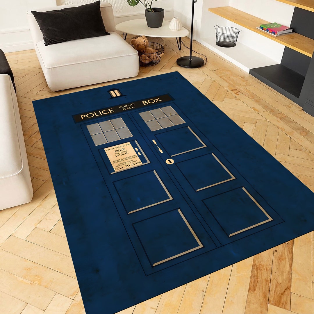 Police Box Rug,po Box,dr Who Rug,time Machine Rug,boys Room Rug,living ...